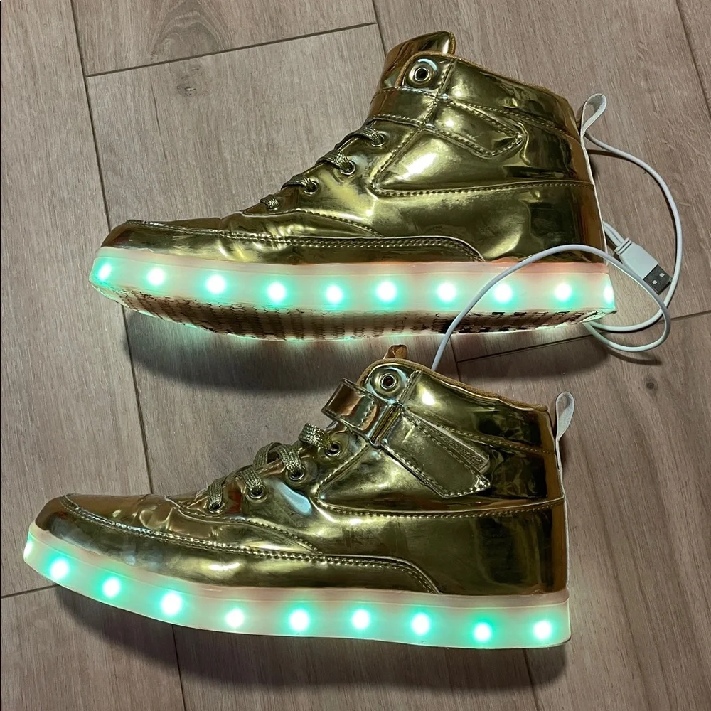 Shoes | 3x Host Pickboys Mirror Gold Led Sneakers | Poshmark